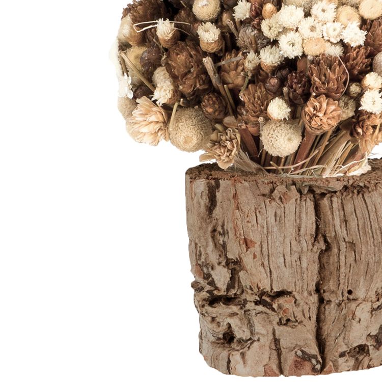 ARRANJO FLORES 14 CM GALHEIROS FIBRA CLARA/FIBRA CASTANHA | Tok&Stok