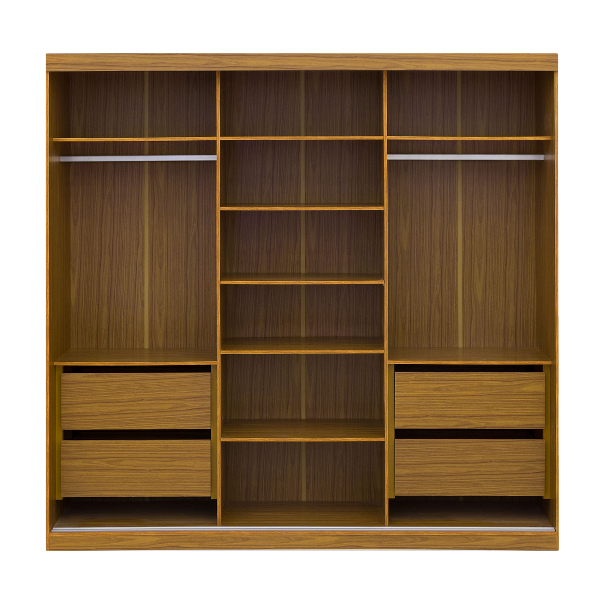 ESTRUTURA DE GUARDA-ROUPA 3 PORTAS SLIDES FREIJÓ | Tok&Stok