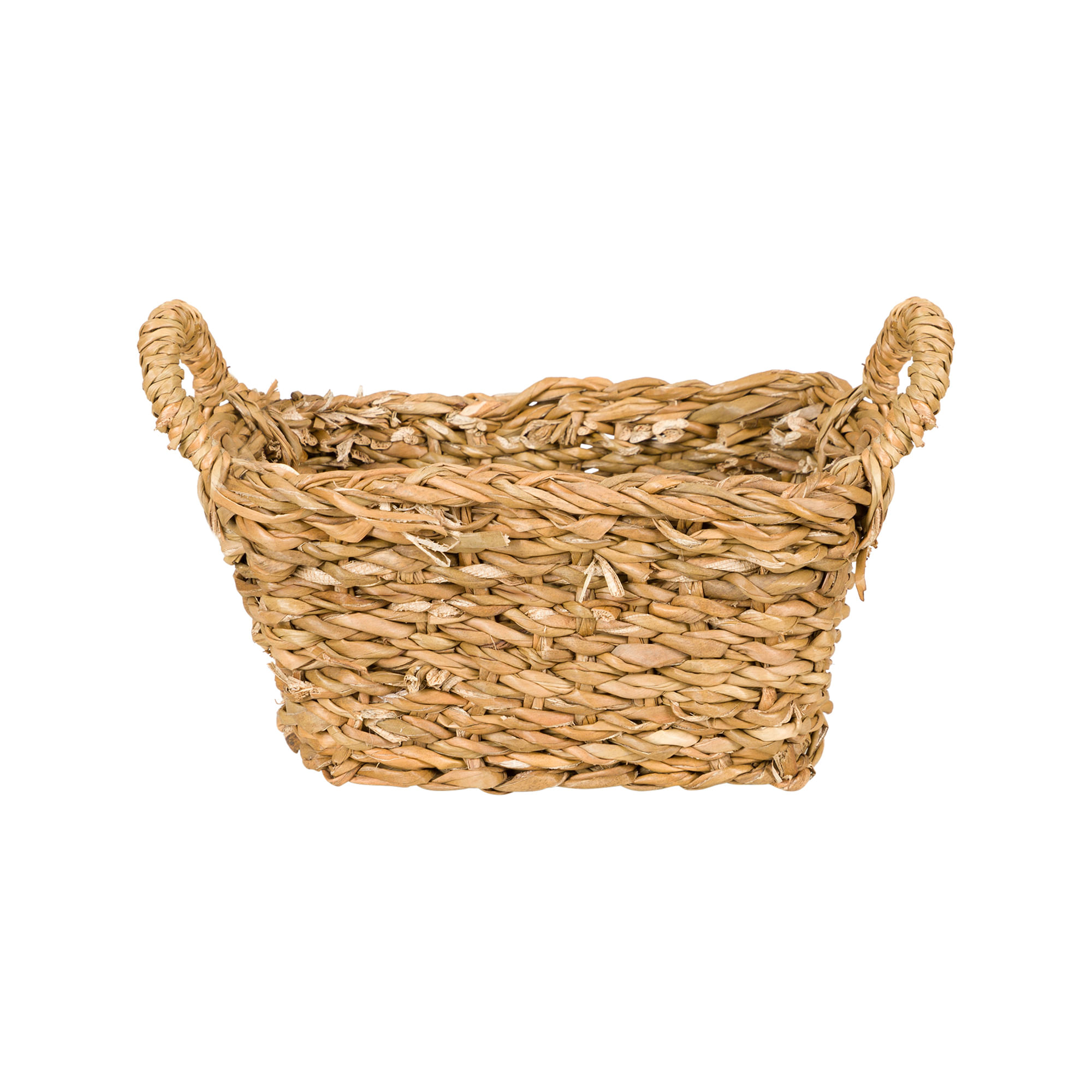 CESTO RETANGULAR COM ALÇAS A 8 CM X 18 CM X 12 CM NATURE FIBRA NATURAL ...
