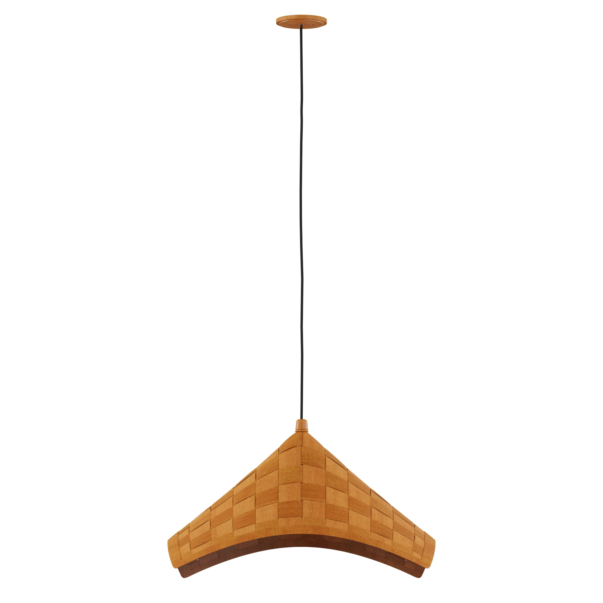 LUMINÁRIA DE TETO TRANÇA TRIANGULAR NOZES | Tok&Stok