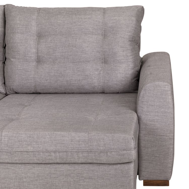 SOFÁ RETRÁTIL E RECLINÁVEL 3 LUGARES DOHA STITCH POLI CINZA | Tok&Stok