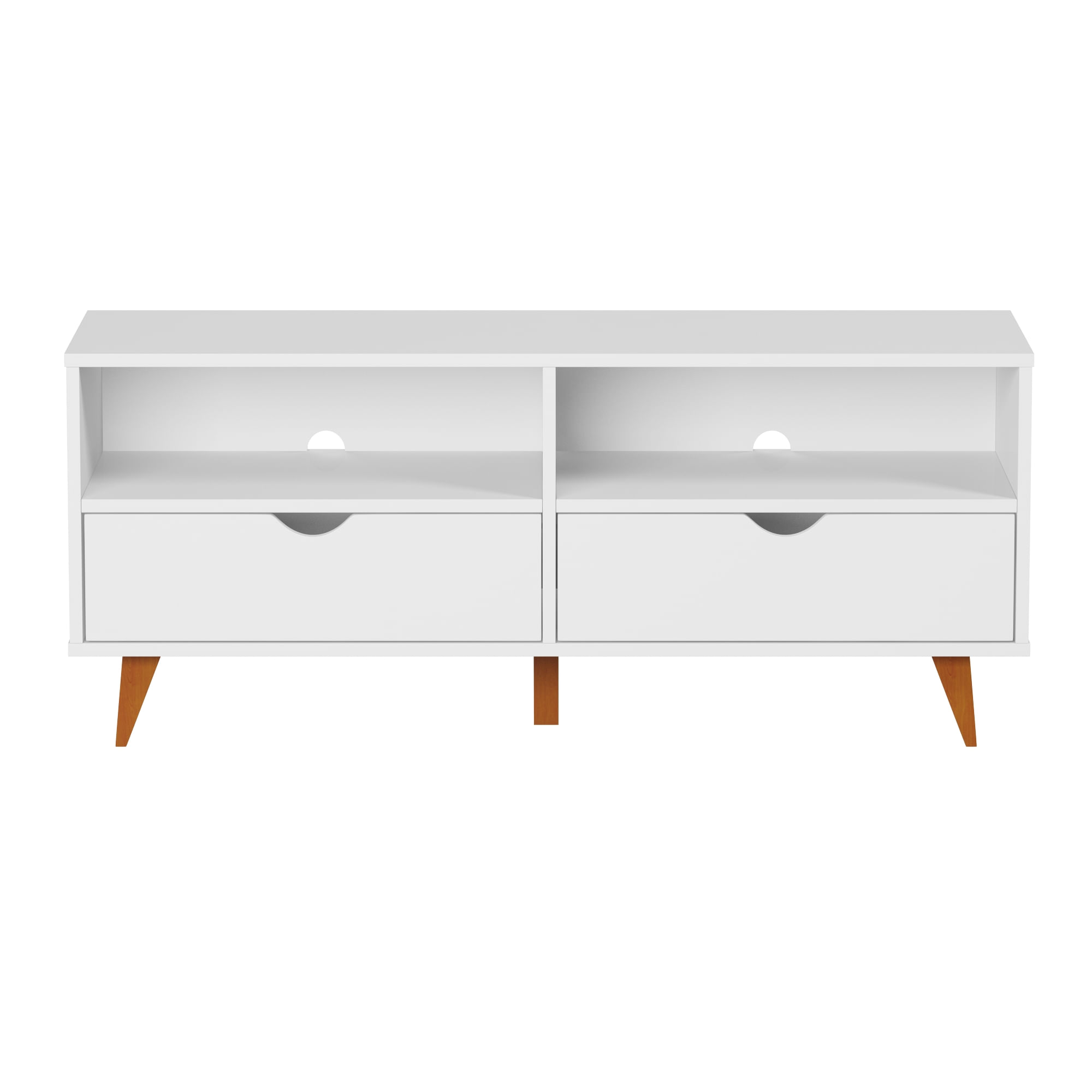 RACK 2 GAVETAS 1,20 M X 40 CM LIN BRANCO/NOZES | Tok&Stok