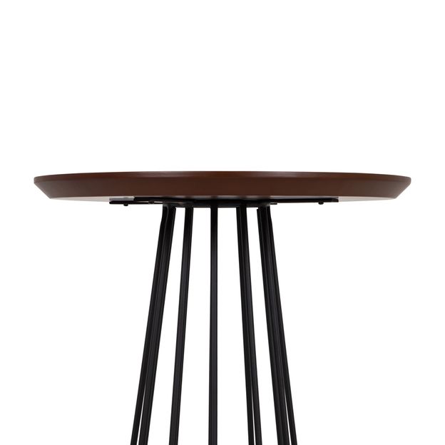 MESA LATERAL BAIXA REDONDA 50 CM JAYS PRETO/NOZES | Tok&Stok MESA LATERAL BAIXA REDONDA 50 CM JAYS PRETO/NOZES | Tok&Stok