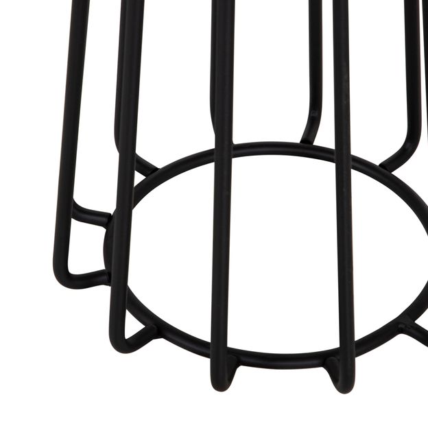 MESA LATERAL BAIXA REDONDA 50 CM JAYS PRETO/NOZES | Tok&Stok MESA LATERAL BAIXA REDONDA 50 CM JAYS PRETO/NOZES | Tok&Stok
