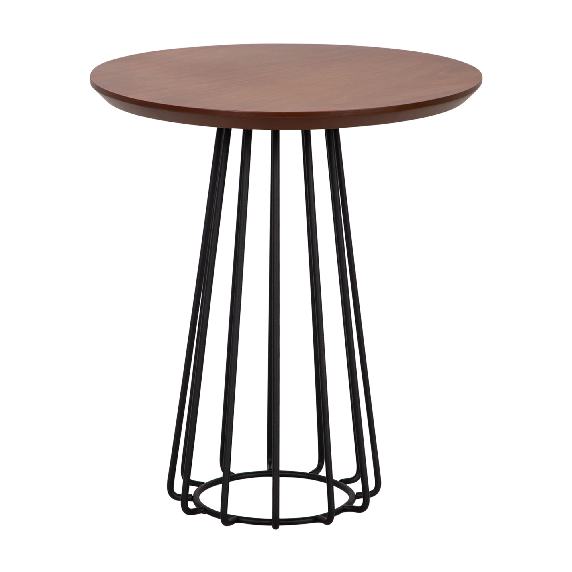 MESA LATERAL BAIXA REDONDA 50 CM JAYS PRETO/NOZES | Tok&Stok MESA LATERAL BAIXA REDONDA 50 CM JAYS PRETO/NOZES | Tok&Stok