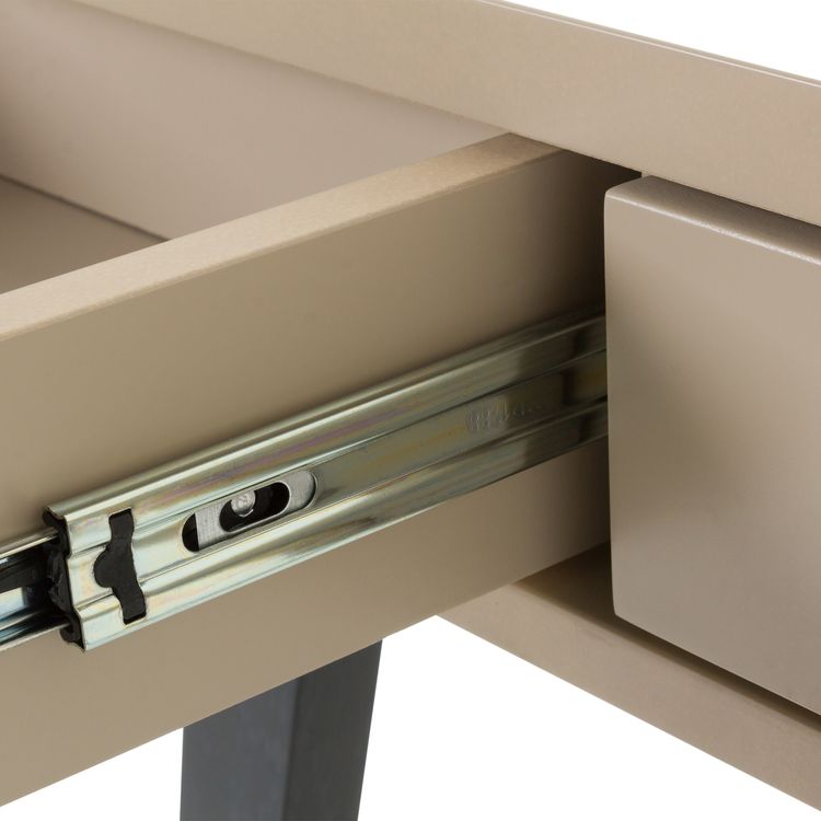 ESCRIVANINHA 2 GAVETAS 1,10 M X 50 CM BARTÔ PRETO/CAMELO | Tok&Stok