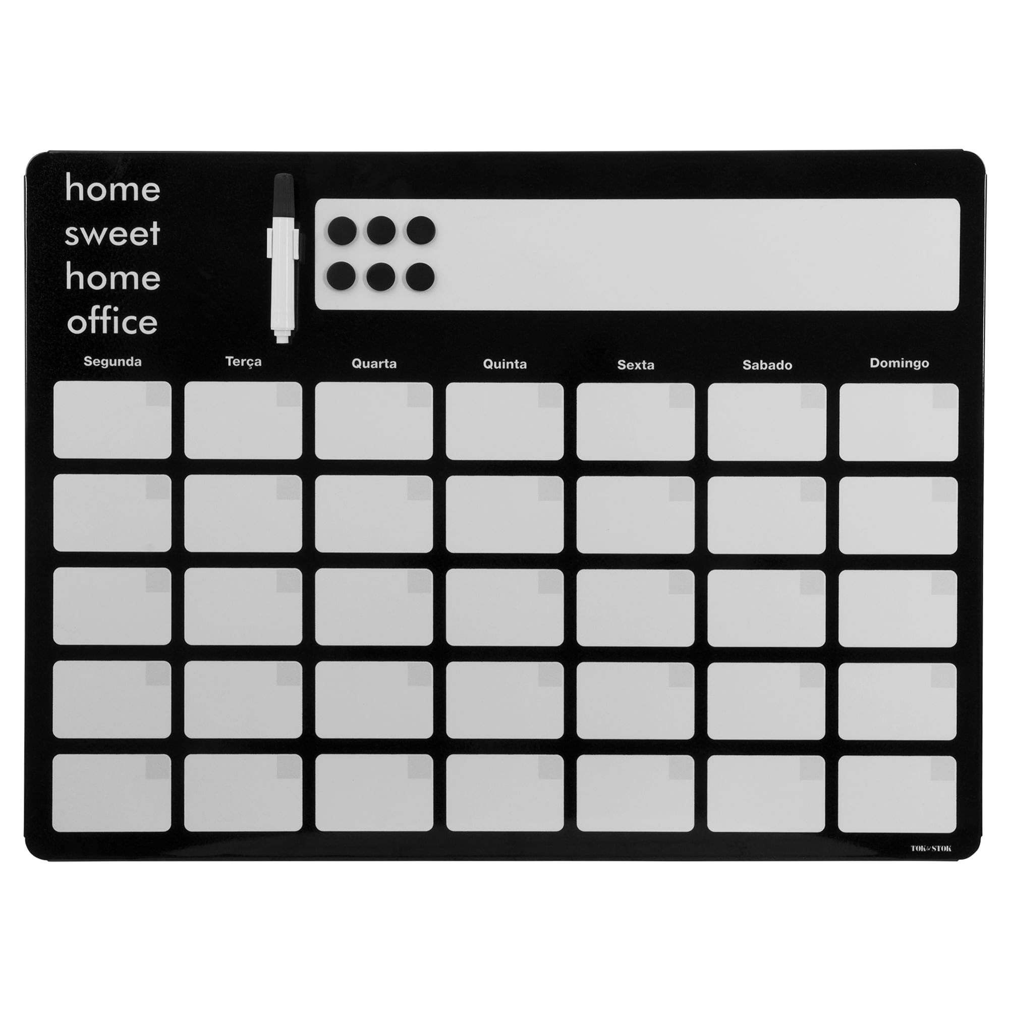 MEMORY-BOARD 60 CM X 45 CM SWEET HOME OFFICE PRETO/BRANCO | Tok&Stok