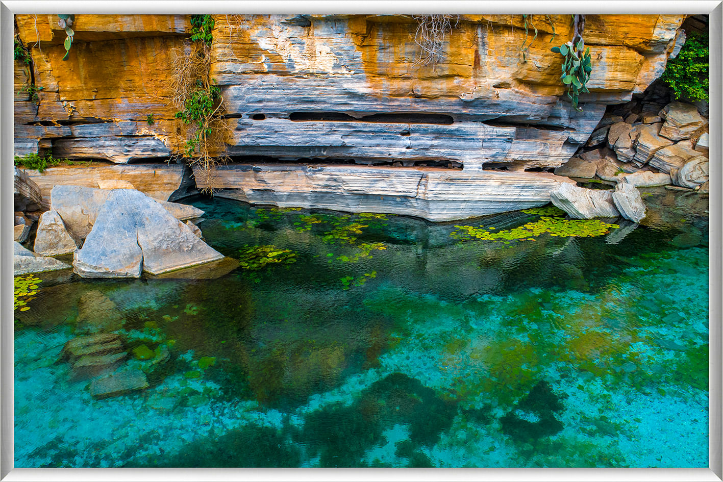 QUADRO TURMALINA VIII 1,20 M X 80 CM MULTICOR/ALUMINIO | Tok&Stok