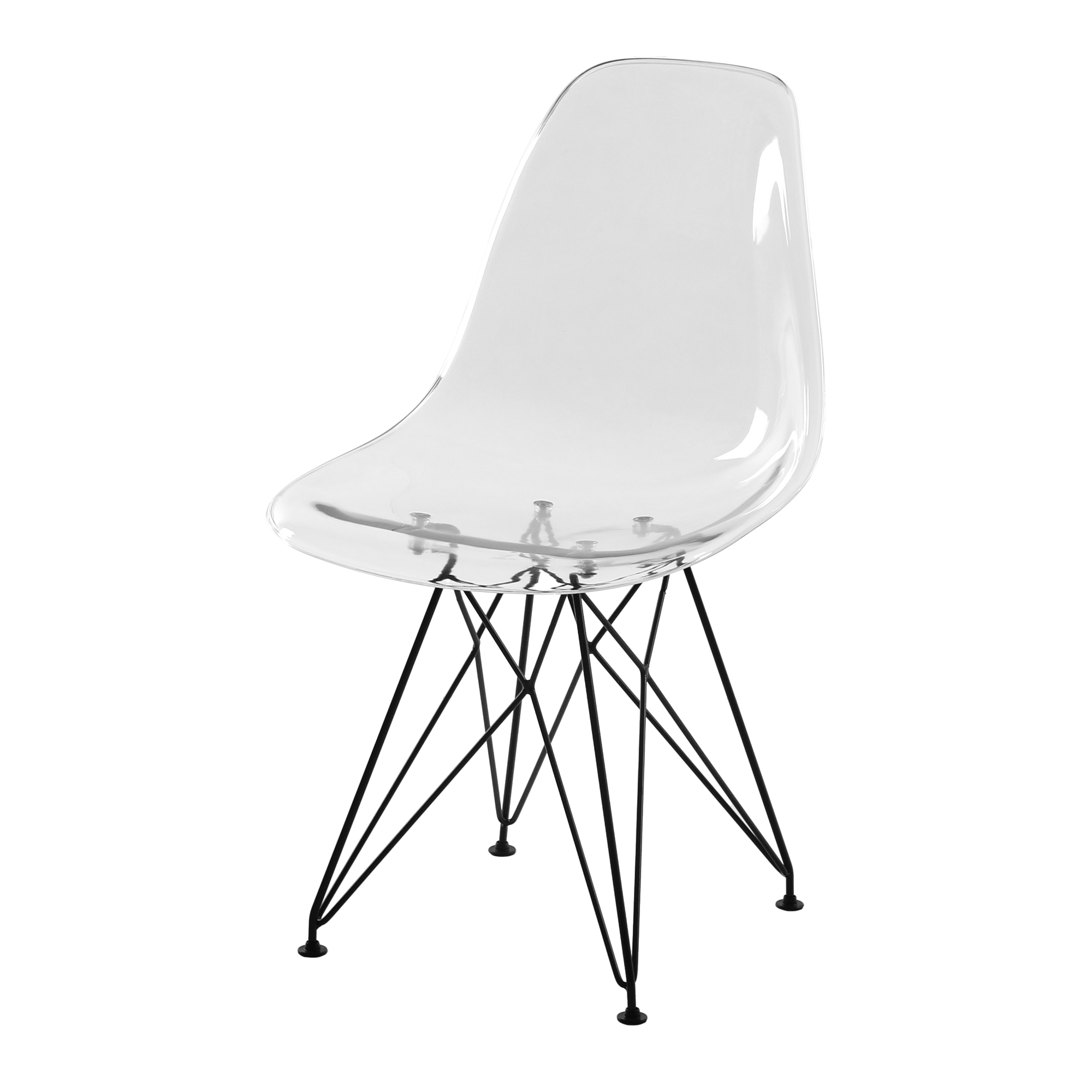 CADEIRA EASY TOWER PRETO/INCOLOR | Tok&Stok