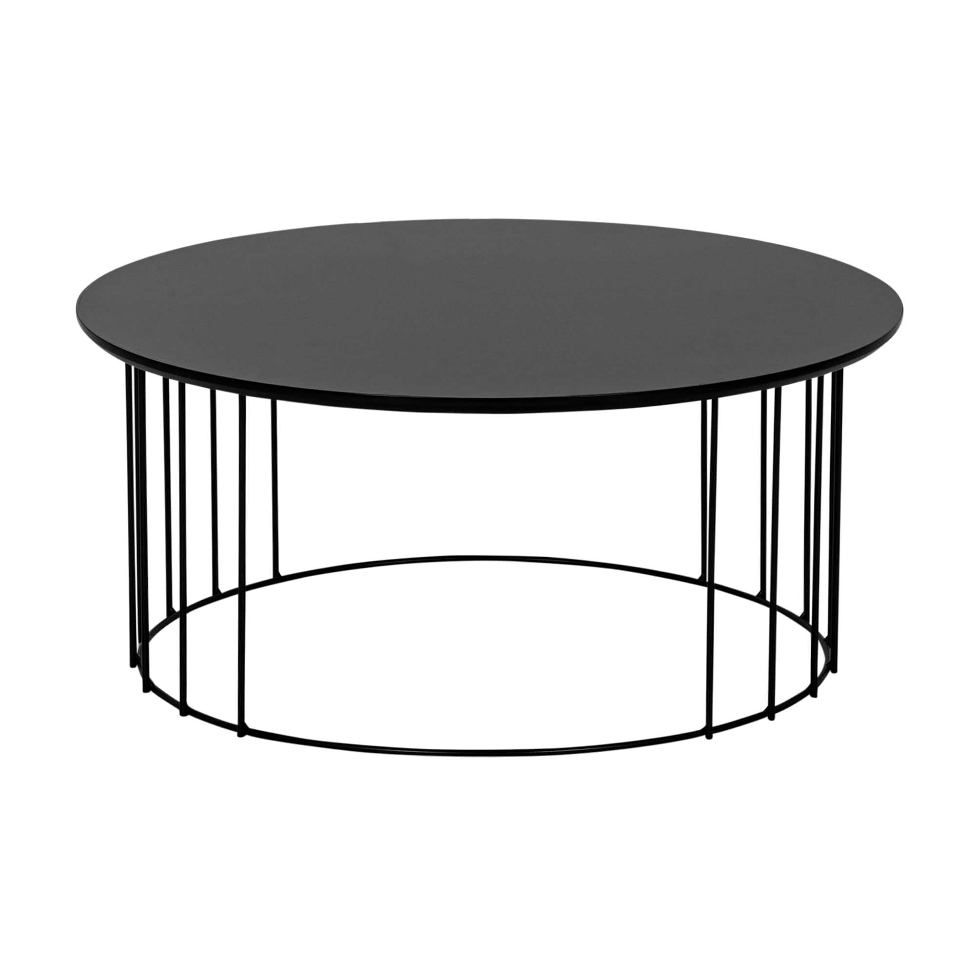 MESA DE CENTRO REDONDA 70 CM HELMON PRETO/PRETO | Tok&Stok