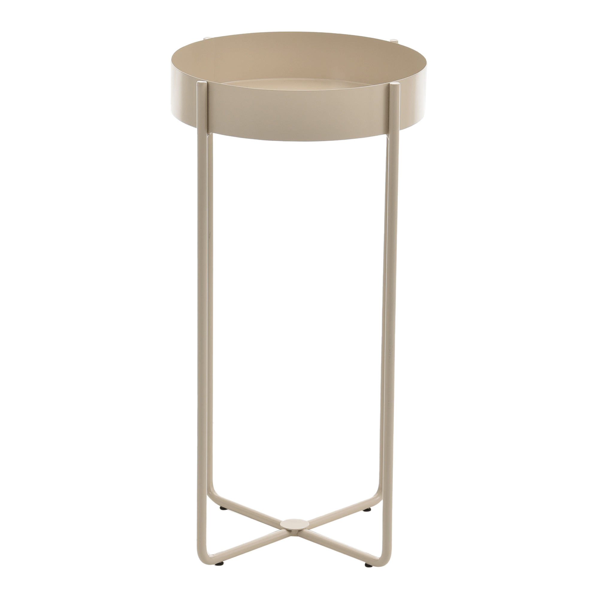 MESA LATERAL REDONDA 30 CM PIRIZ AREIA | Tok&Stok