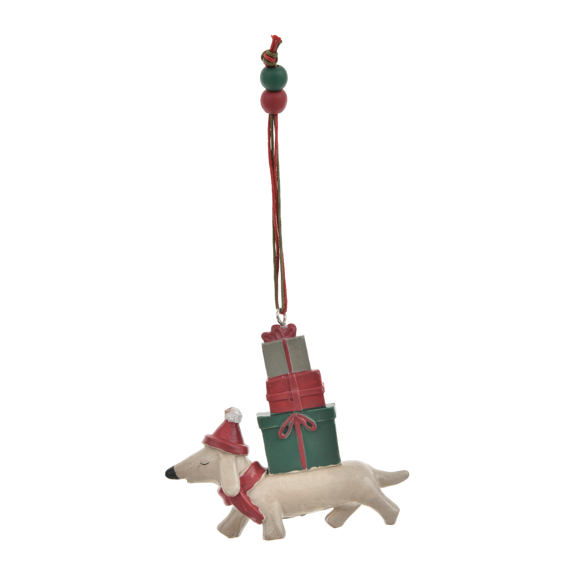 PINGENTE GIFTS DOG 10 CM HOHO HOME VERMELHO HINDU/CAMELO | Tok&Stok