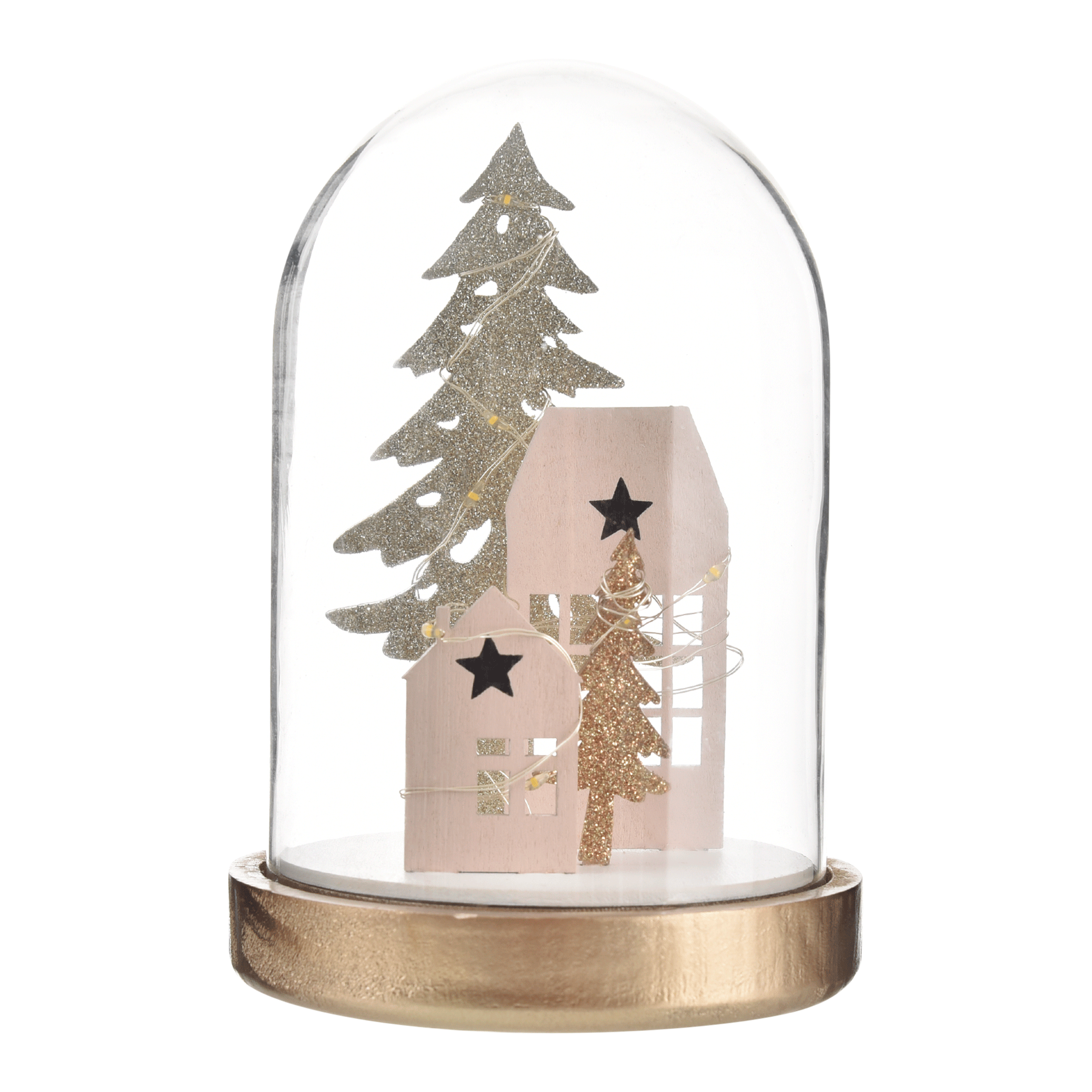 ADORNO REDOMA LED 19 CM NATAL ASTRAL DOURADO/INCOLOR | Tok&Stok