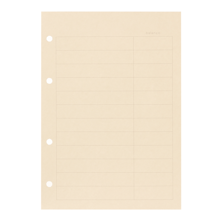 PERMANENTE A5 REFIL PLANNER NATURAL | Tok&Stok