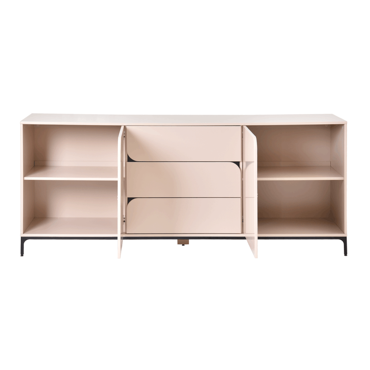 BUFFET 2 PORTAS/3 GAVETAS 1,80 M X 45 CM NASH AREIA/PRETO | Tok&Stok