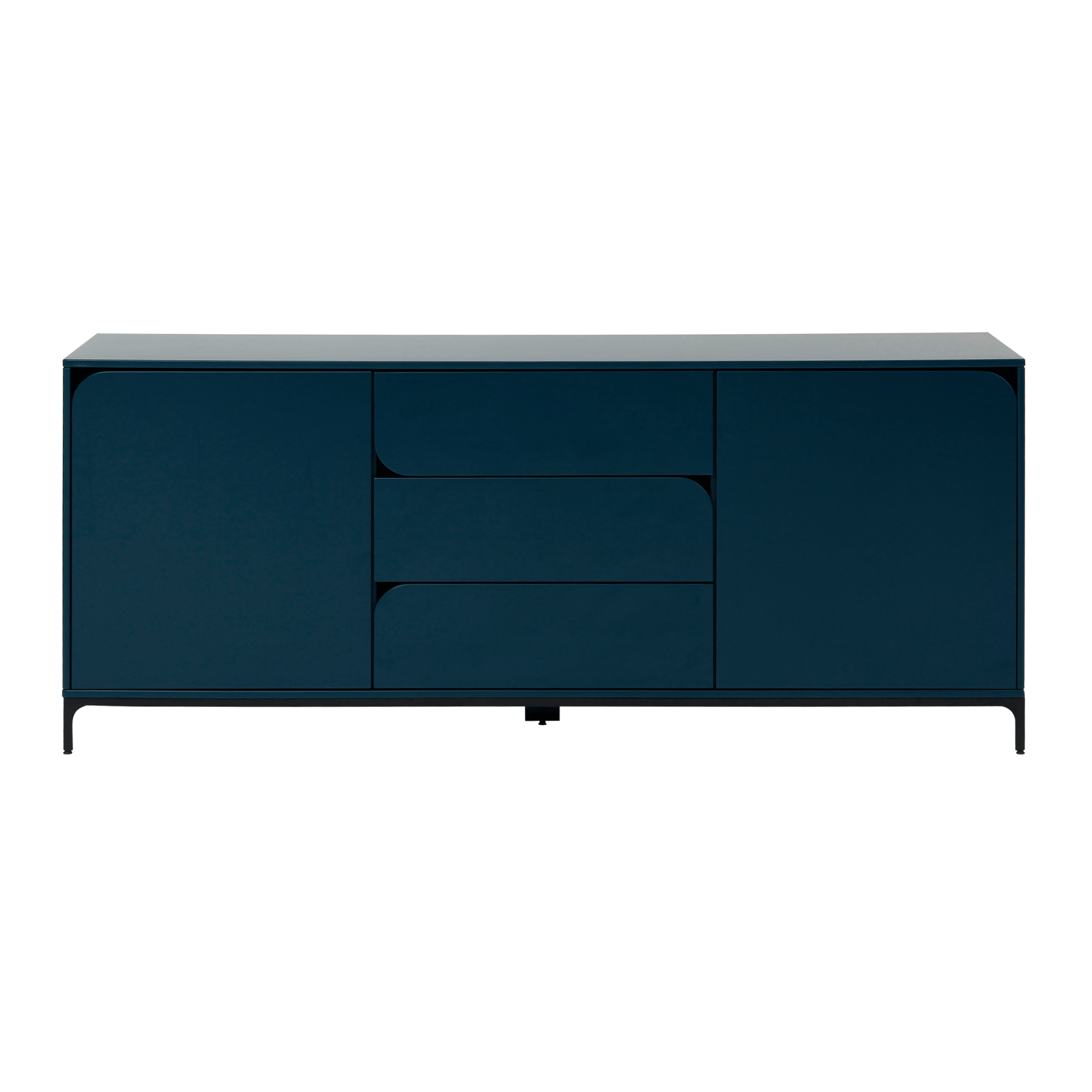 BUFFET 2 PORTAS/3 GAVETAS 1,80 M X 45 CM NASH PRETO/VERDE ESCARAVELHO | Tok&Stok