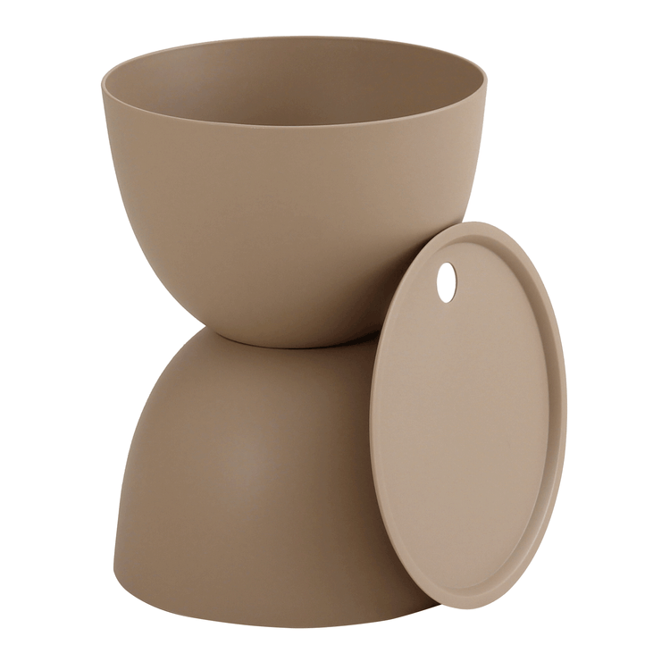 MESA LATERAL REDONDA 34 CM CHRONOS CAMELO | Tok&Stok